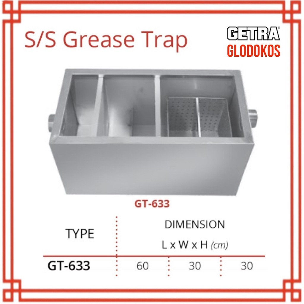 Jual Stainless Grease Trap Getra GT-633 / Alat penyaring minyak ...