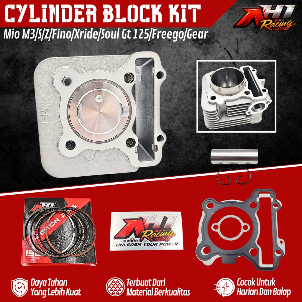 Jual Boring Block Blok Seher Bore Up 56 59 Mm Mio M3 Fino Soul GT Xride ...