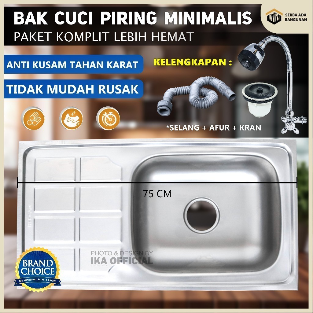 Jual SAB STAINLESS Paket Lengkap Kitchen Sink Paket Kran kitchen sink ...