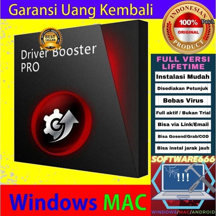 Jual Software Driver Updater: IObit Driver Booster Pro 8 [WIN ...