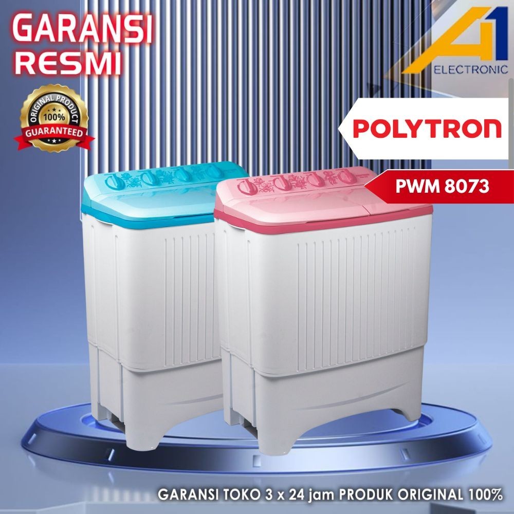 Jual Mesin Cuci POLYTRON PWM8073 / PWM 8073 8KG 2 Tabung | Shopee Indonesia