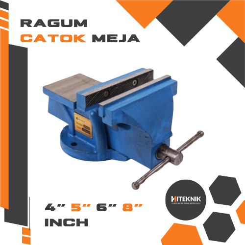 Jual RAGUM CATOK MEJA BESI BENCH VISE FIXED NON SWIVEL 4 5 6 8 INCH ...