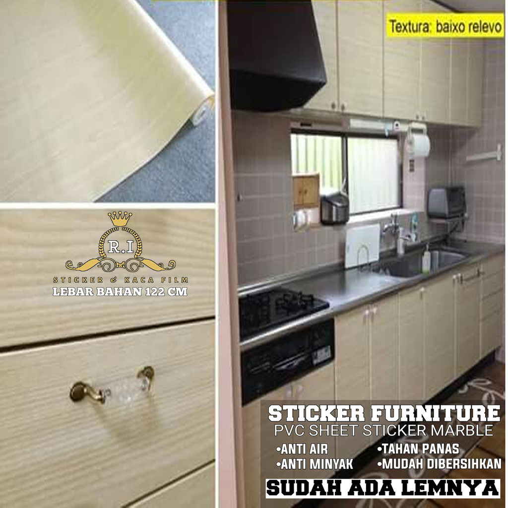 Jual Wallpaper Stiker Lemari Sticker Meja Kayu Kitchen Set Dinding ...
