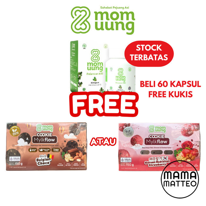 Jual MOM UUNG BUNDLE 60 Kapsul FREE Cookies Mylkflow Rich Belgian ...