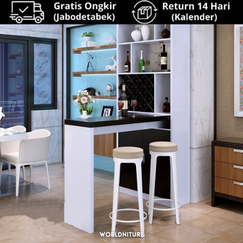 Jual Lane Meja Bar Mini Bar Minimalis Modern Full Set 120 Cm, 150 Cm ...