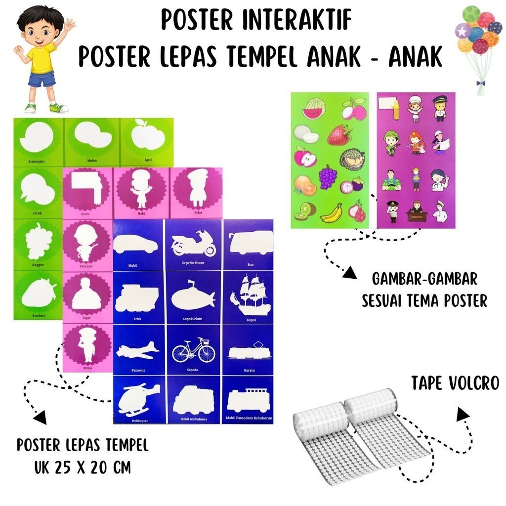 Jual Poster Interaktif - Poster Lepas Tempel Buah - Profesi ... Jual Poster Interaktif - Poster Lepas Tempel Buah - Profesi ...