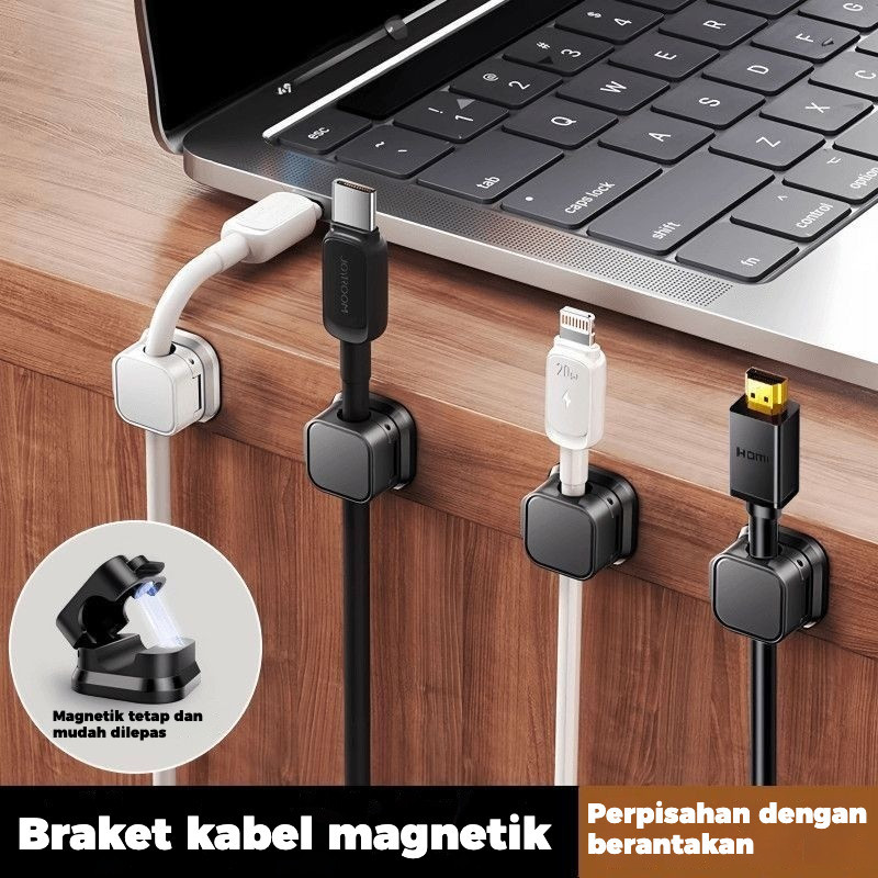 Jual Magneti Cable Holder Organizer Kabel Klip Magnetic Serbaguna /Clip ...