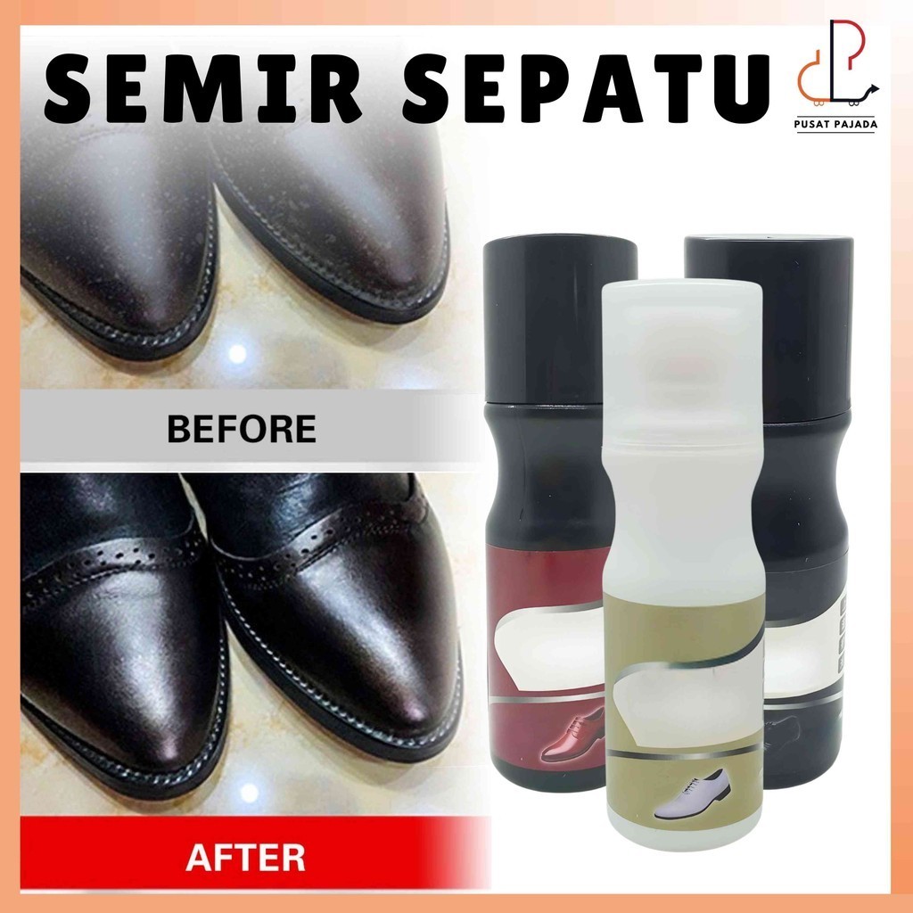 Jual Semir Sepatu Cair Hitam Coklat Netral 100ml Perawatan Sepatu Pria Wanita Liquid Cleaner ...