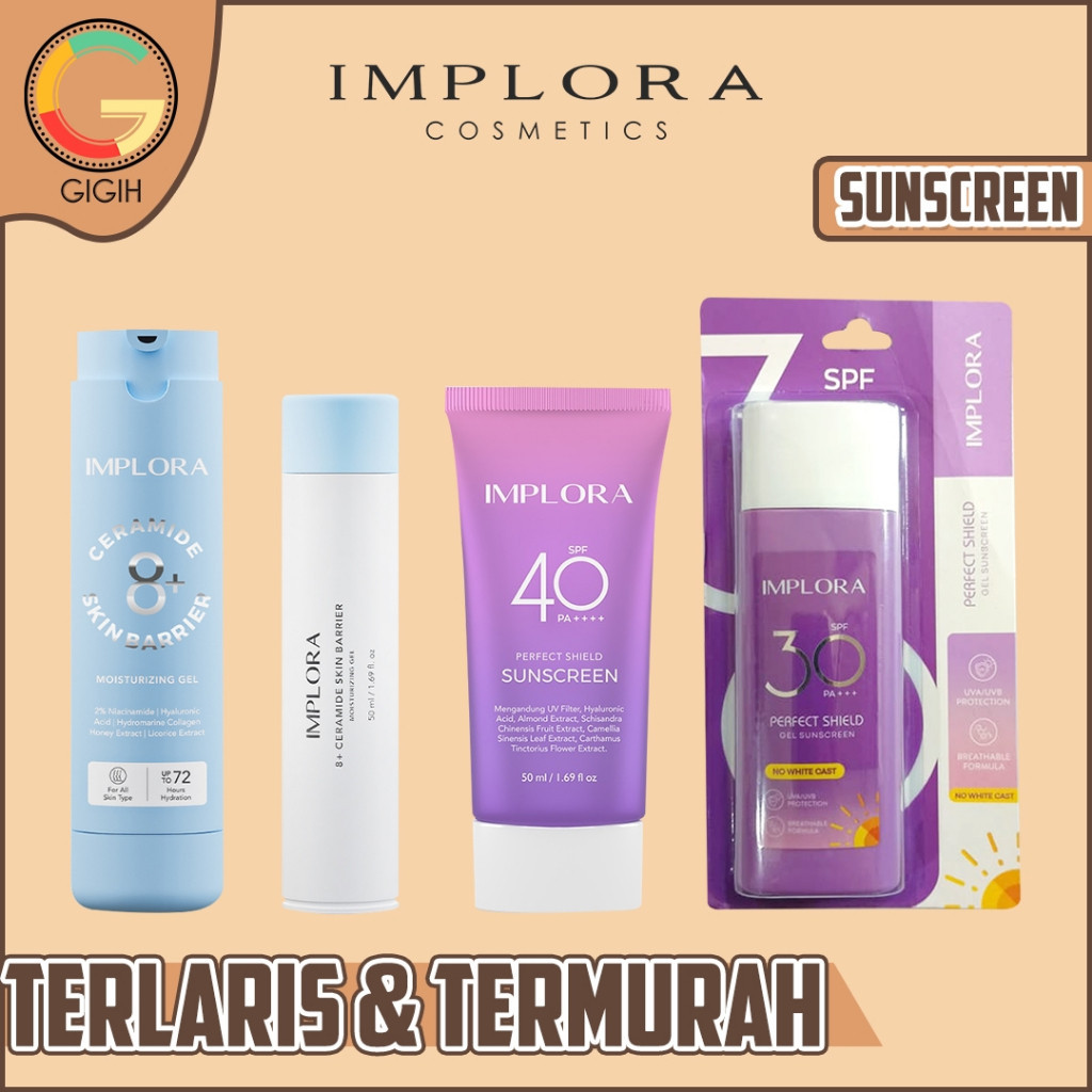 Jual IMPLORA SUNSCREEN PERFECT SHIELD SPF 30 & 40 PA++ / 8+ CERAMIDE ...