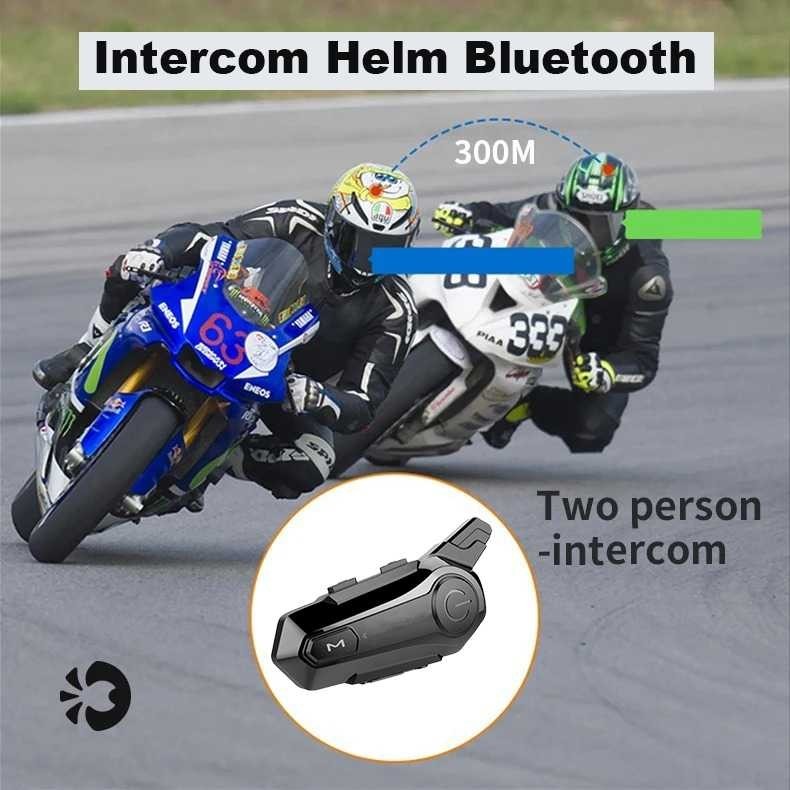 Jual OTOHEROES Intercom Helm Bluetooth Headset 2 Riders Music IPX6 ...