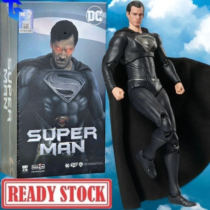 Jual FONDJOY SuperMan 1/9 DC Justice League Black Super Man Action ...