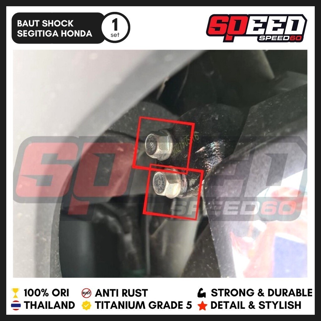 Jual Baut Shock Segitiga Tabung Honda Vario Beat Scoopy Baut Titanium ...