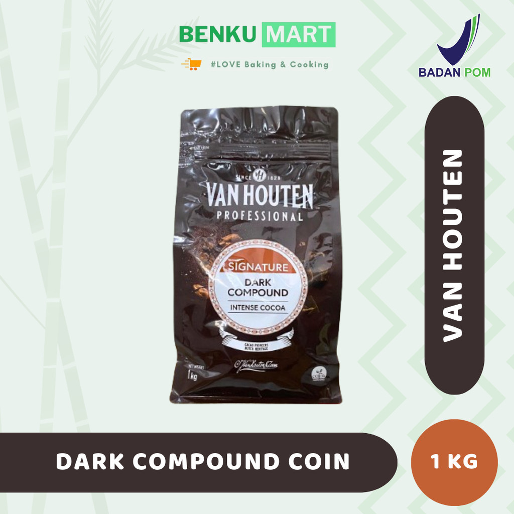 Jual Van Houten Dark Compound Coin 1 kg | Coklat Coin Dark | Shopee ...