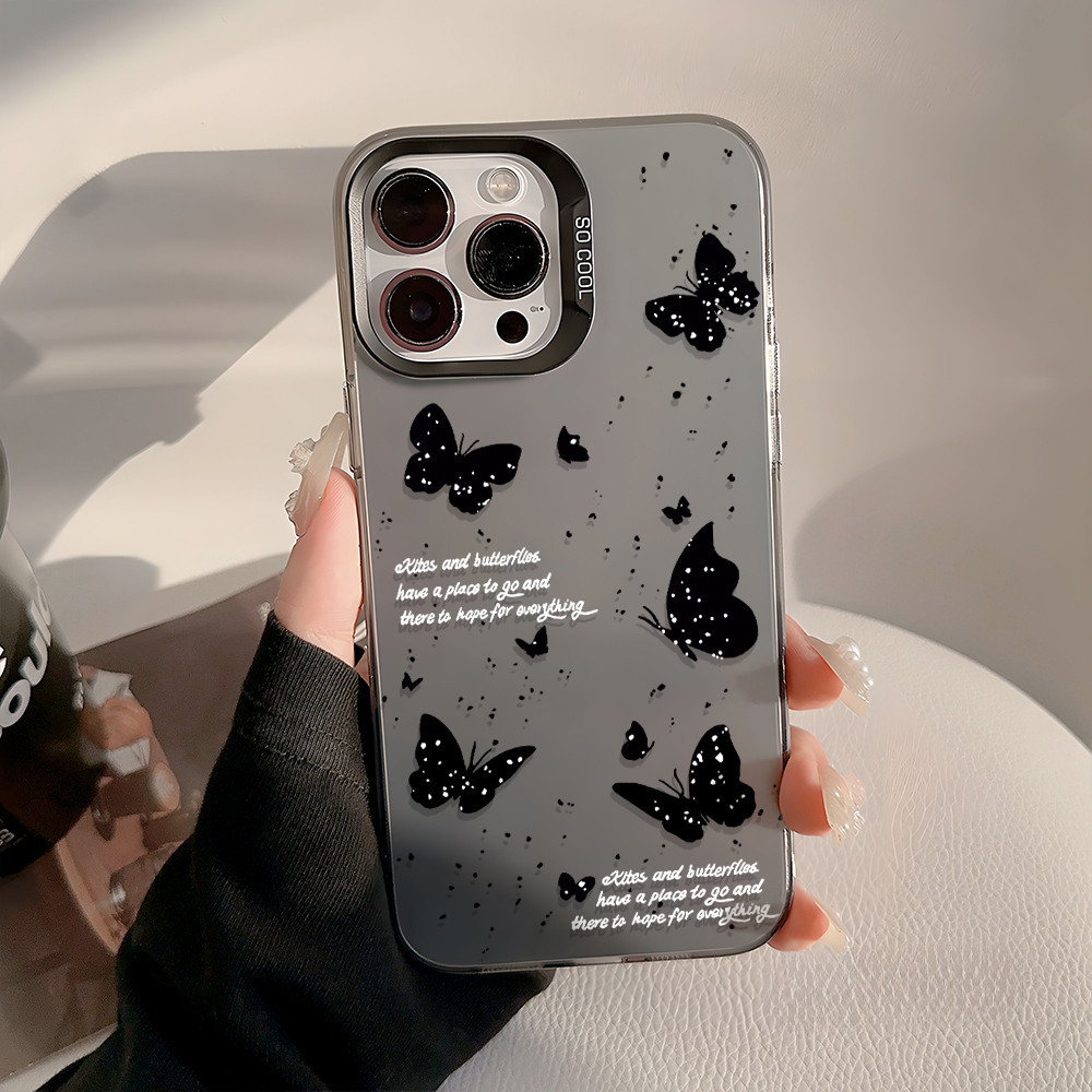 Jual Hitam Titik Matte Butterfly Retro Hard IMD CASE iPhone 11 casing ...