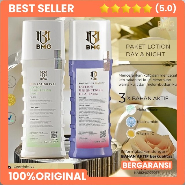Jual BMG LOTION ORIGINAL PAKET LOTION PLATINUM UNGU DAN PAGI BMG ...