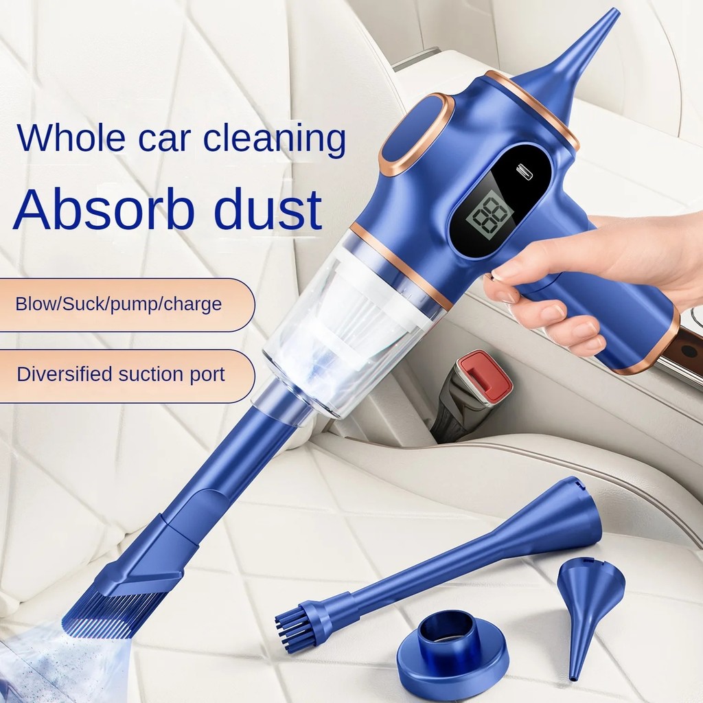 Jual 4-in-1 Nozzles Car Vacuum Cleaner Cordless Handheld Cleaning Tools ...