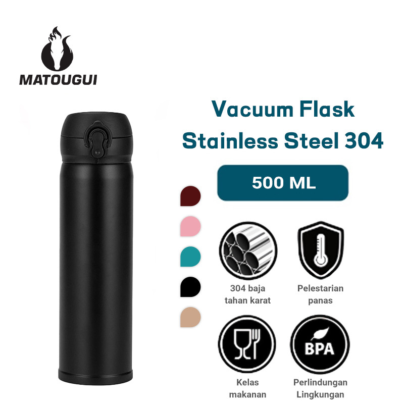 Jual MATOUGUI - Botol Minum Stainless Steel Termos Tahan Panas Dan Dingin Botol Air Tumbler ...