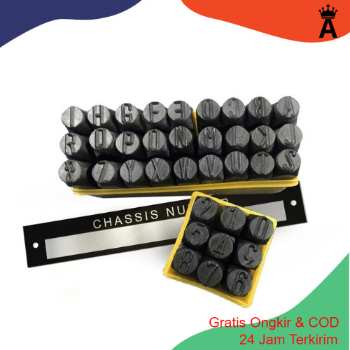 Jual Stempel Cetakan Huruf Angka 36Pcs Stamping Ketok Besi Alumunium ...