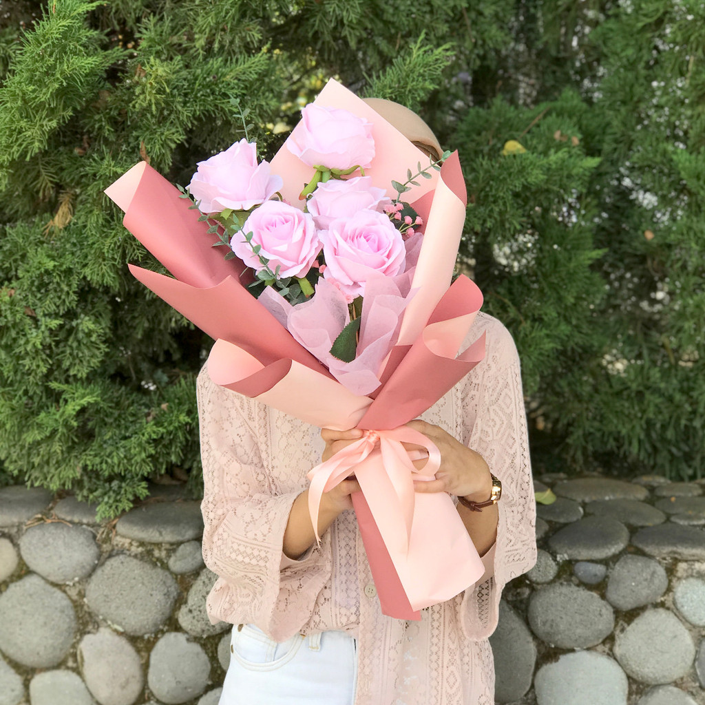 Jual Bouquet Artificial Paloma Flower Buket Bunga Palsu Kado Hadiah ...