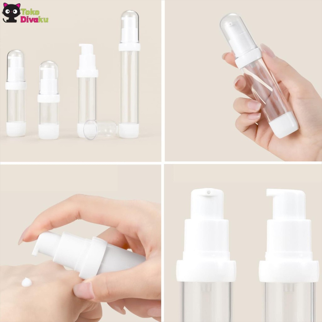 Jual TAC046 TALL (TINGGI) BOTOL AIRLESS LOTION & SERUM TRAVEL SIZE ...