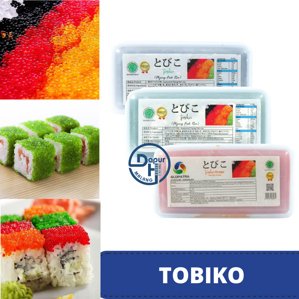 Jual TOBIKO Premium Orange 500 g Halal Telur Ikan Terbang Oren Berbumbu ...