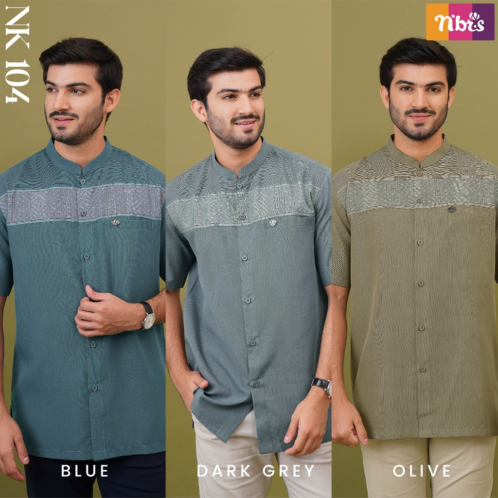 Jual Baju Koko Katun Muslim Laki Laki Nk 104 by Nibras | Shopee Indonesia