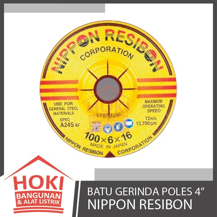 Jual BATU GERINDA POLES 4" NIPPON RESIBON Mata Selep 4 inch Grinding ...