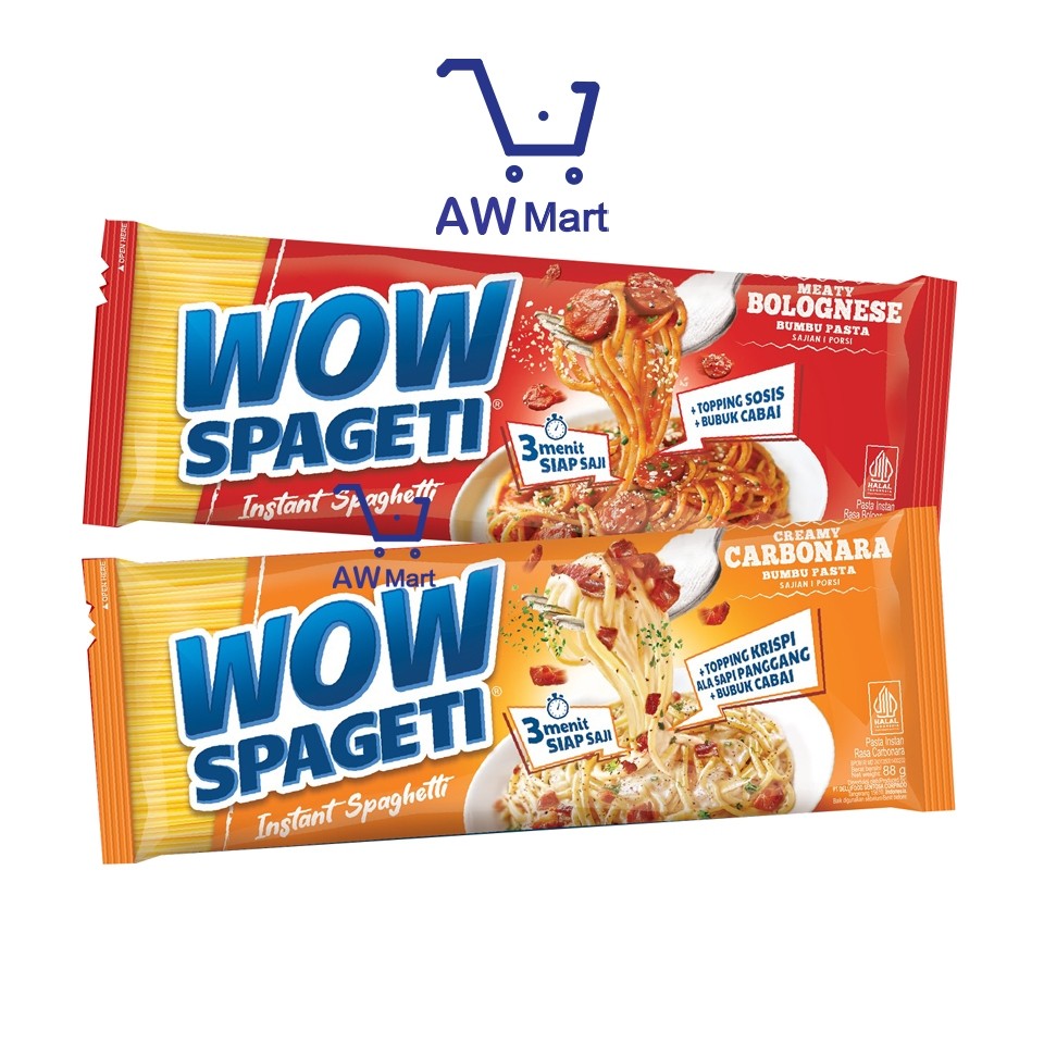 Jual MI WOW SPAGETI BOLOGNESE & CARBONARA - MIE WOW MAYORA | Shopee Indonesia