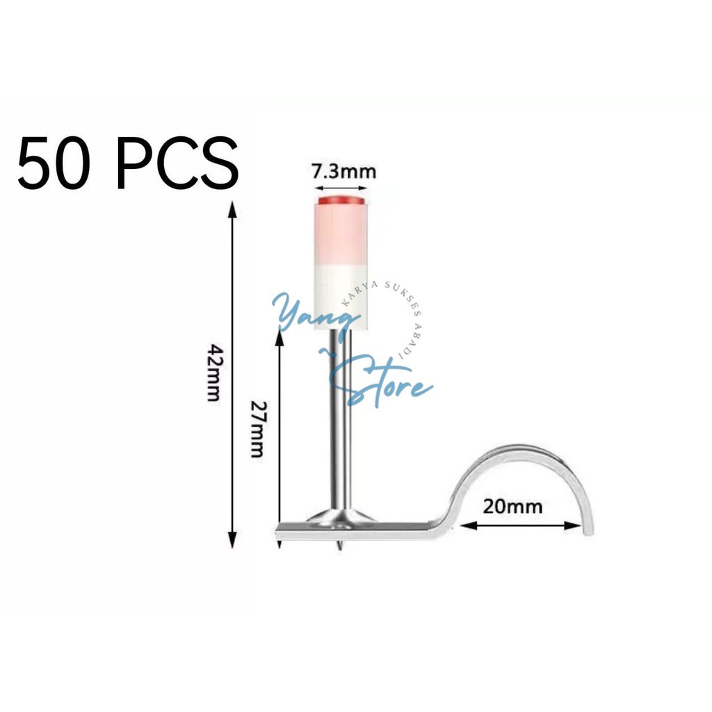 Jual YGS-A409-50PCS Isi Ulang Paku Ring Beton Alat Paku Beton Ramset ...