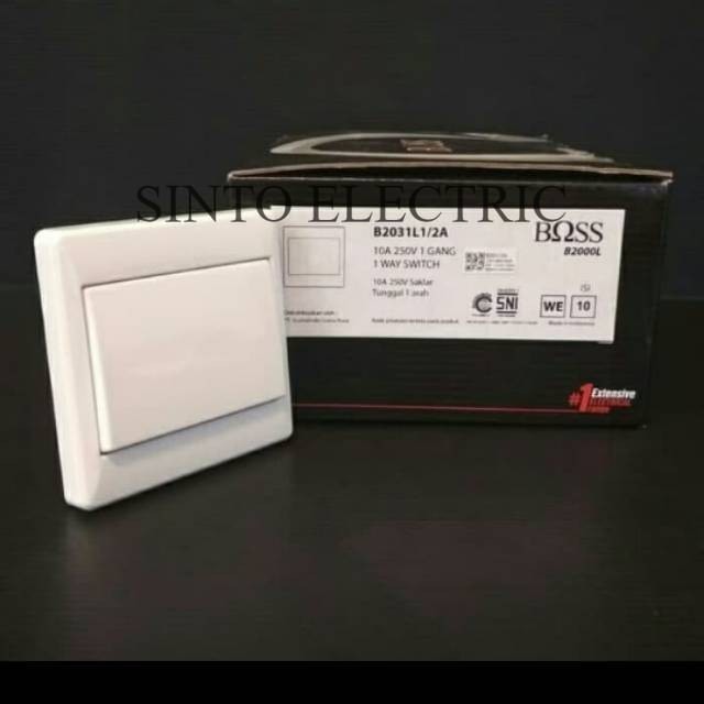 Jual BOSS Saklar 1 Gang 1 Way B2031 Saklar Engkel 1 Arah tipe B2000 | Shopee Indonesia