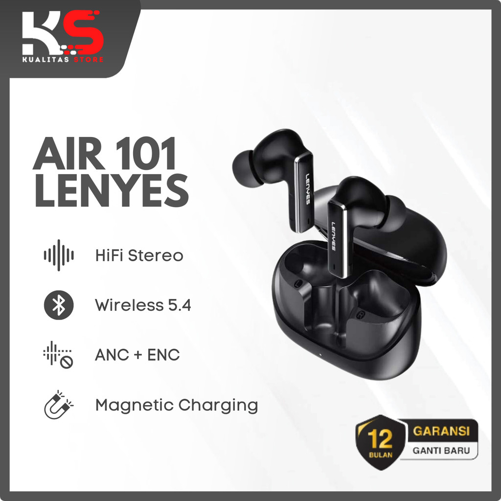Jual LENYES EARPHONE WIRELESS TWS V5.4 ANC + ENC EARBUDS HIFI STEREO AIR101 | Shopee Indonesia