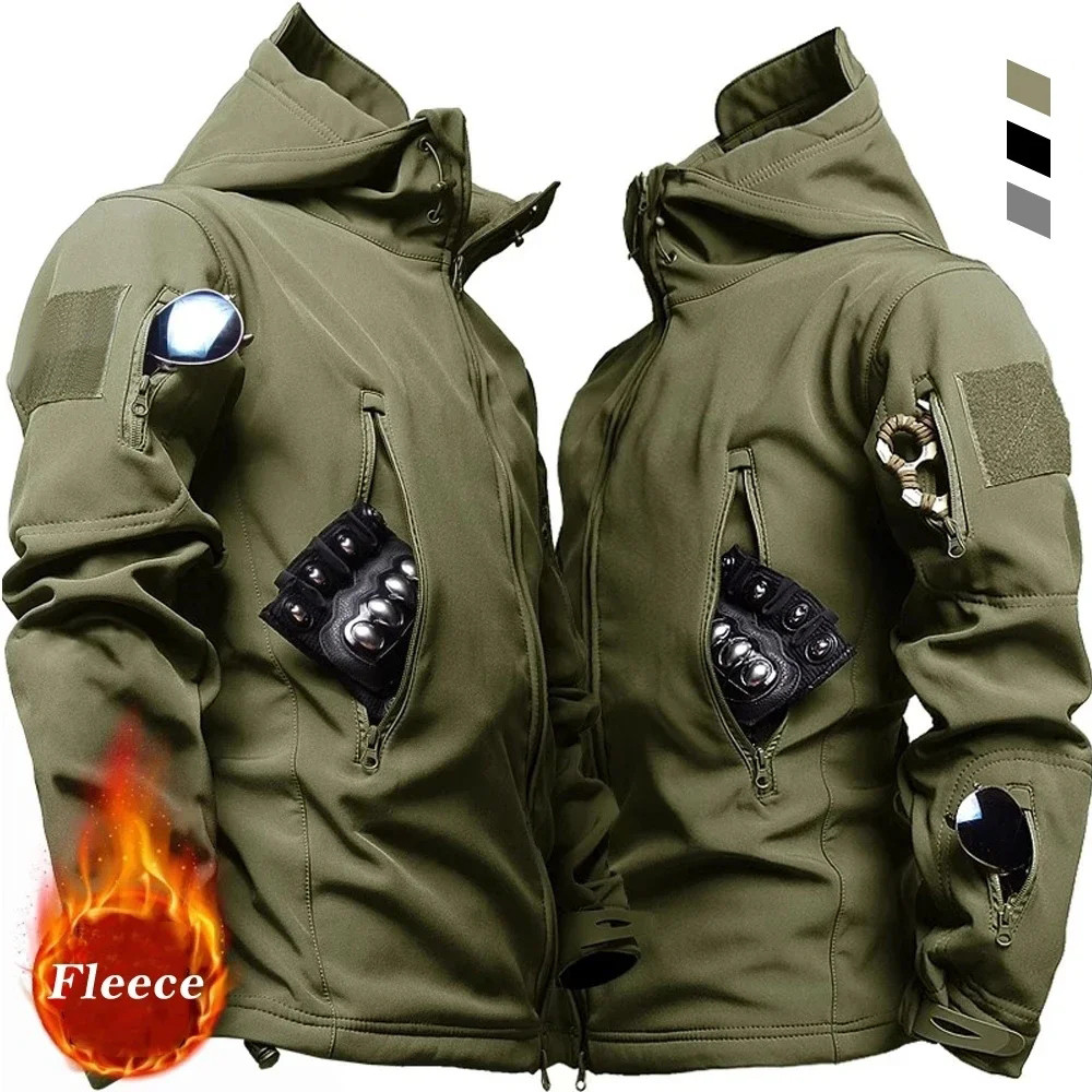 Jual Outdoor Jackets Men Shark Skin Soft Shell Tactical Waterproof ...