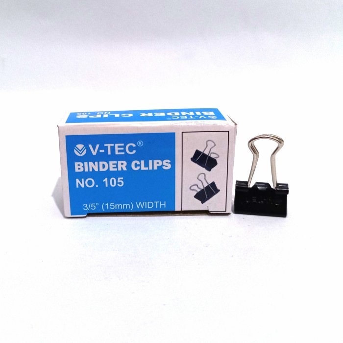 Jual Binder Klip V-TEC No. 105 (1 Box isi 12 Pcs) | Shopee Indonesia