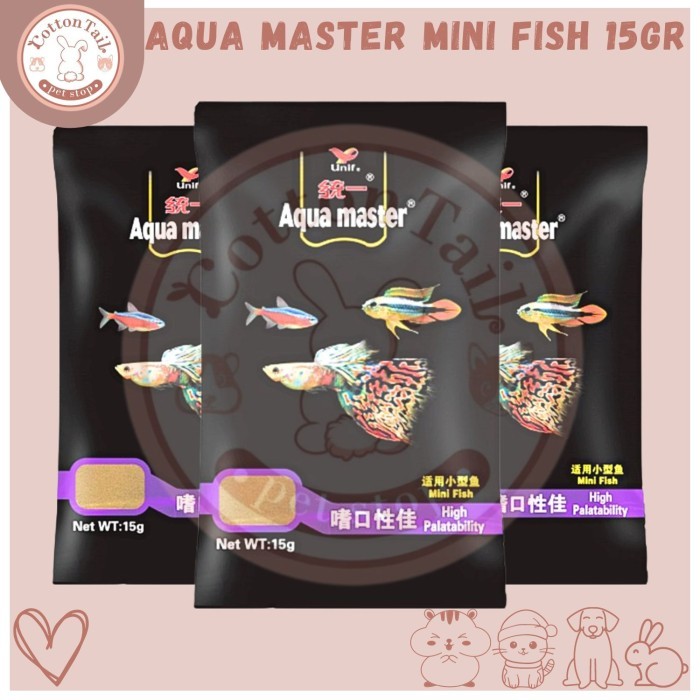 Jual AQUA MASTER MINI FISH FOOD CRUMBLE 15GR - MAKANAN IKAN KECIL AQUA ...