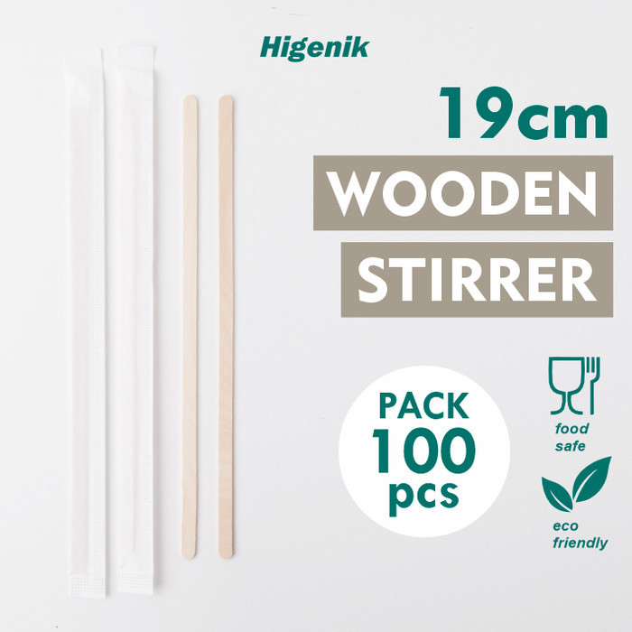 Jual Stik Pengaduk Kopi Bahan Kayu / Wooden Stirrer Stick 19cm Kualitas ...