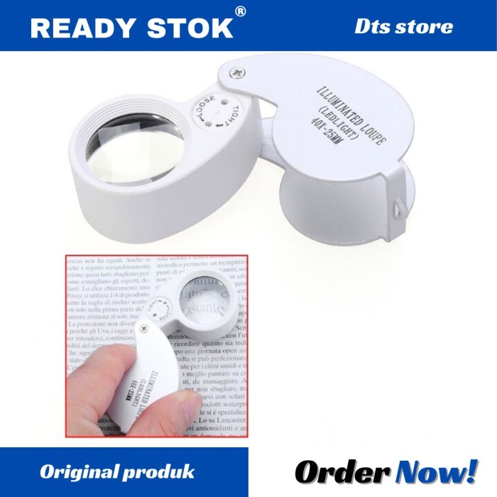Jual Loupe Magnifier 40x LED Light Zoom Mikroskop Microscope Kaca ...
