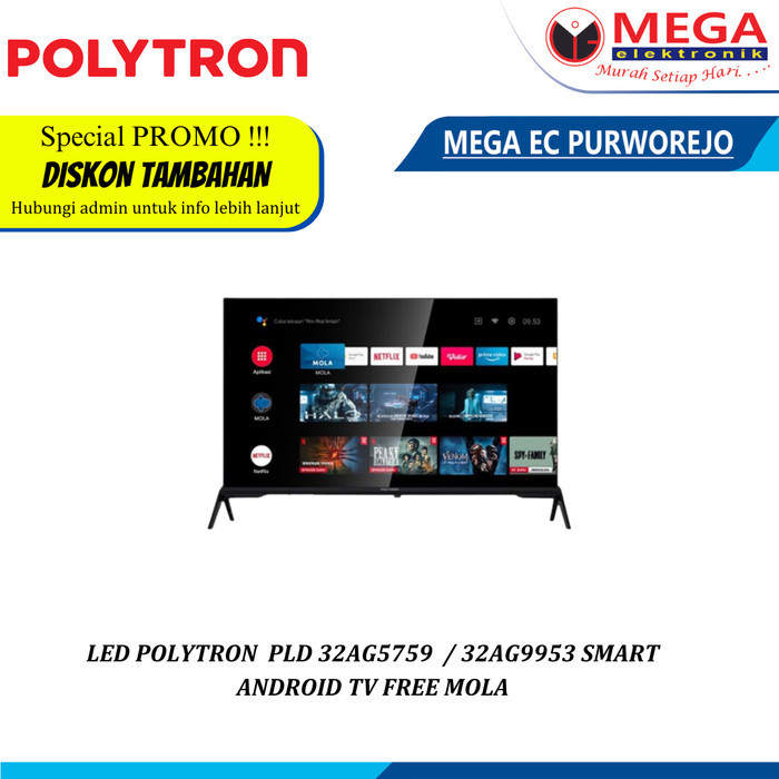 Jual LED POLYTRON PLD 32AG5959 / 32AG5759 / 32AG9953 SMART ANDROID TV ...