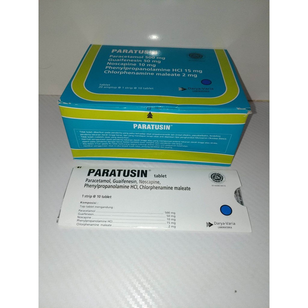Jual Paratusin paratussin tablet per strip isi 10 obat demam batuk ...