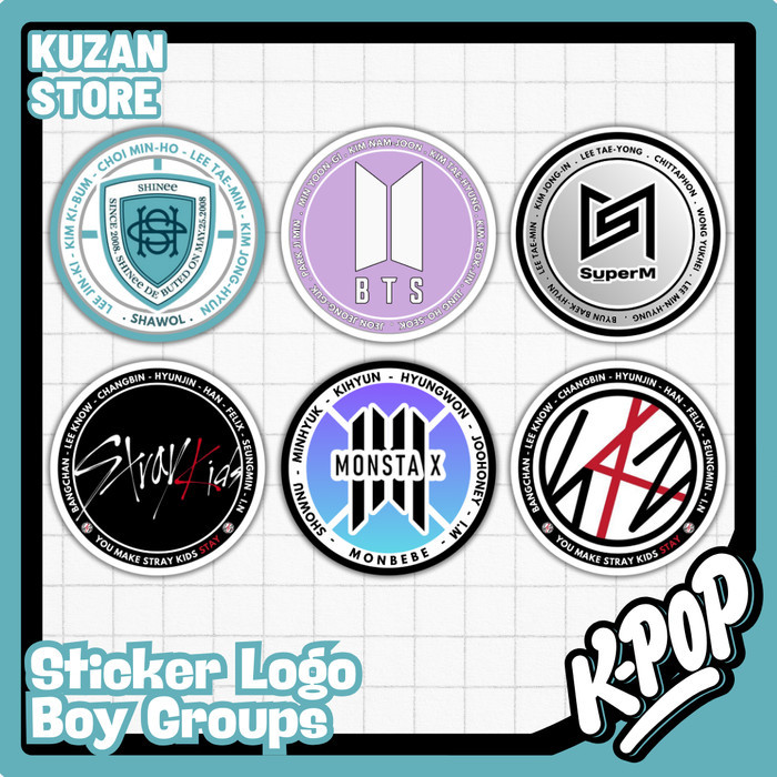 Jual Sticker Logo KPOP Boy Groups / Stiker Logo KPOP (SHINEE, BTS ...