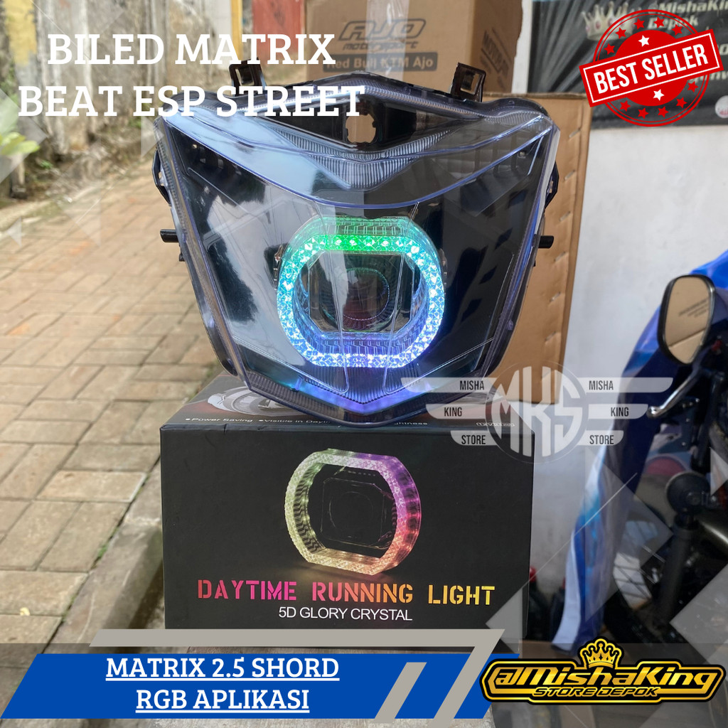 Jual LAMPU BILED BEAT ESP STREET MATRIX 3 INCH FULL SET RING RGB ...
