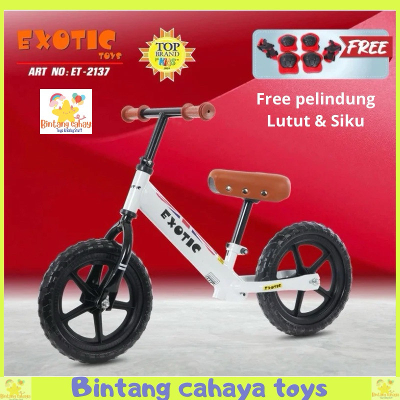 Jual Sepeda balance bike Anak Exotic ET 2137 Push bike keseimbangan ...