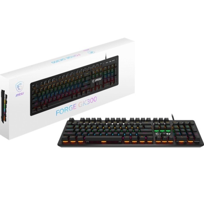 Jual MSI FORGE GK300 RGB - Mechanical Gaming Keyboard | Shopee Indonesia