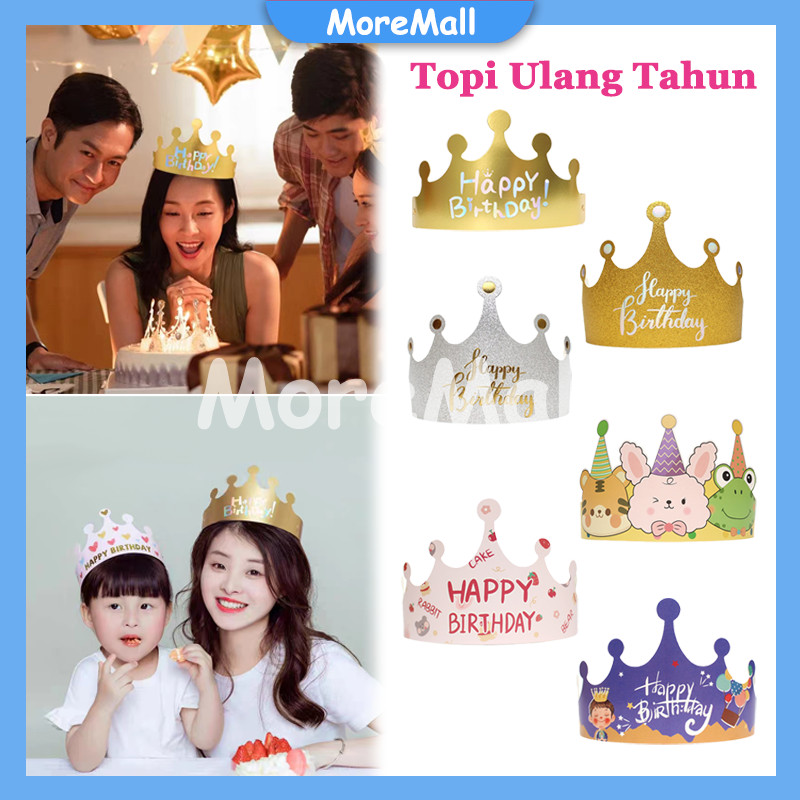 Jual Topi Mahkota Ulang Tahun/Topi Lingkar Mahkota Kertas Ultah ...
