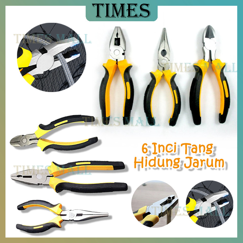 Jual 6 Inch Tang Kombinasi Lancip Potong / Tang Kawat Cucut Tangan ...