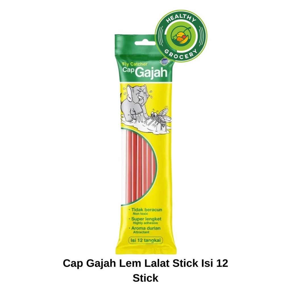 Jual Cap Gajah Lem Lalat Stick Isi 12 Stick / Lem Lalat Stick | Shopee ...