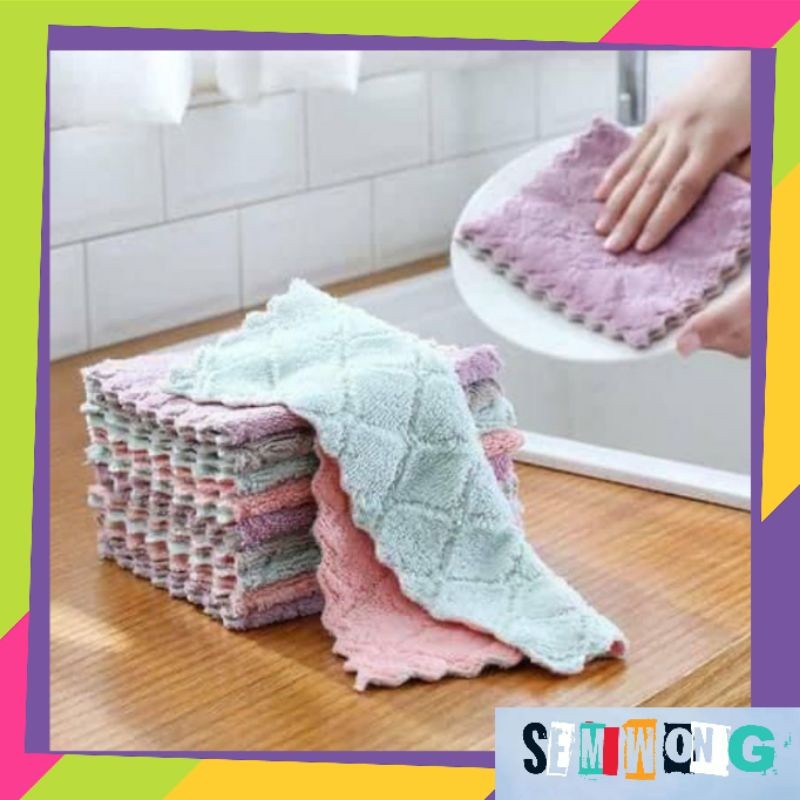 Jual Kain Lap Piring Super Soft Bahan Coral Fleece 2 Sisi / Kain Lap ...