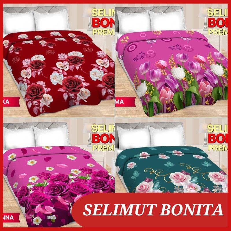 Jual RC Bonita Premier Selimut Dewasa Minimalis Bunga dan Karakter Anak ...