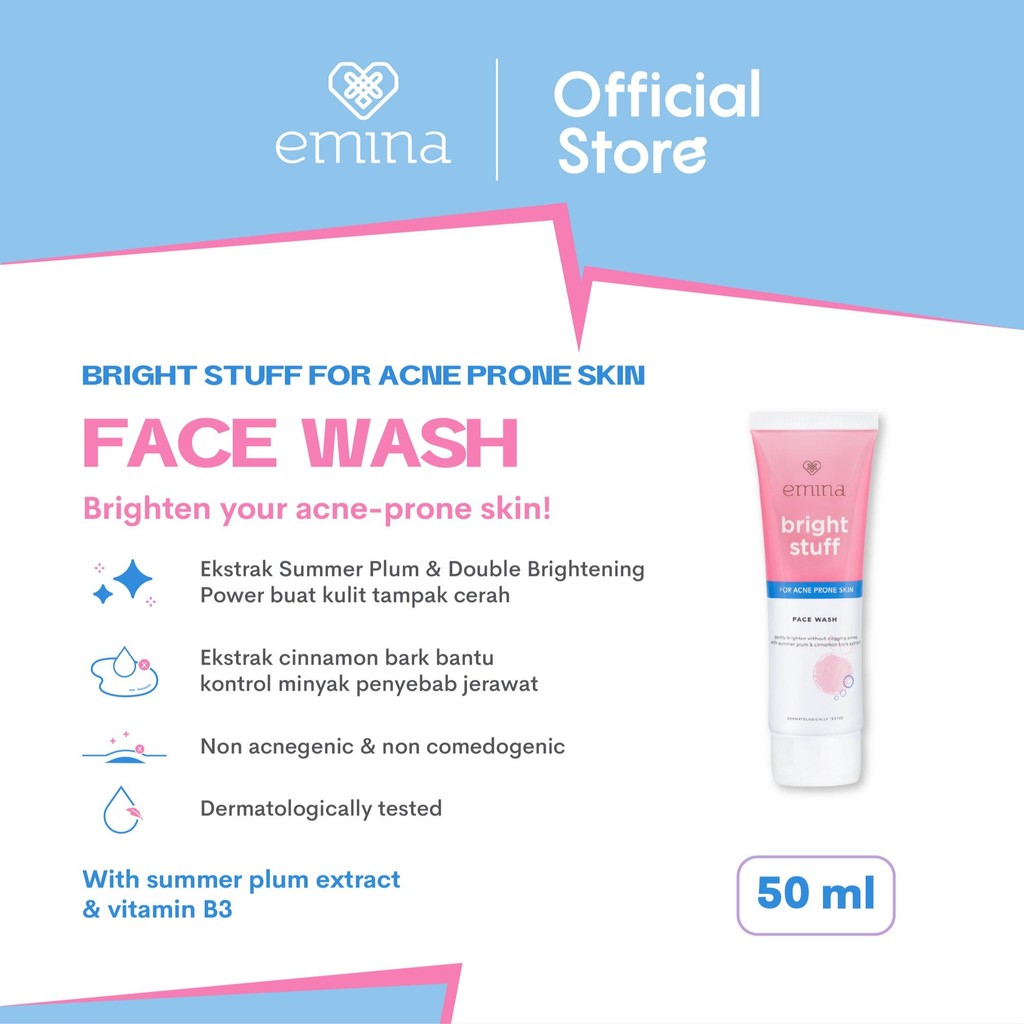 Jual [Gift Not For Sale] Emina Bright Stuff for Acne Prone Skin Face ...