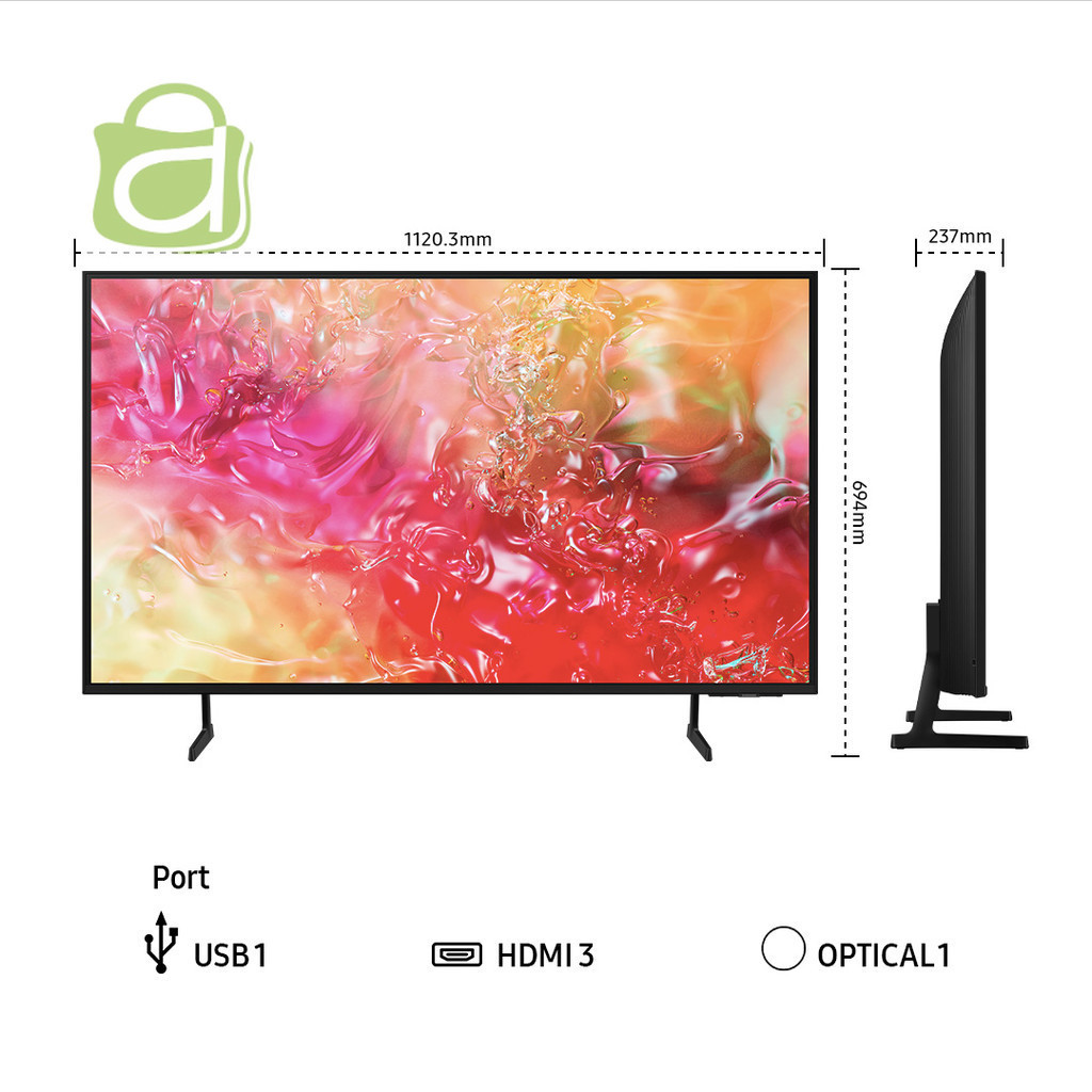 Jual Samsung 50" Crystal UHD 4K DU7000 4K Smart TV | PurColor | Motion Xcelerator ...