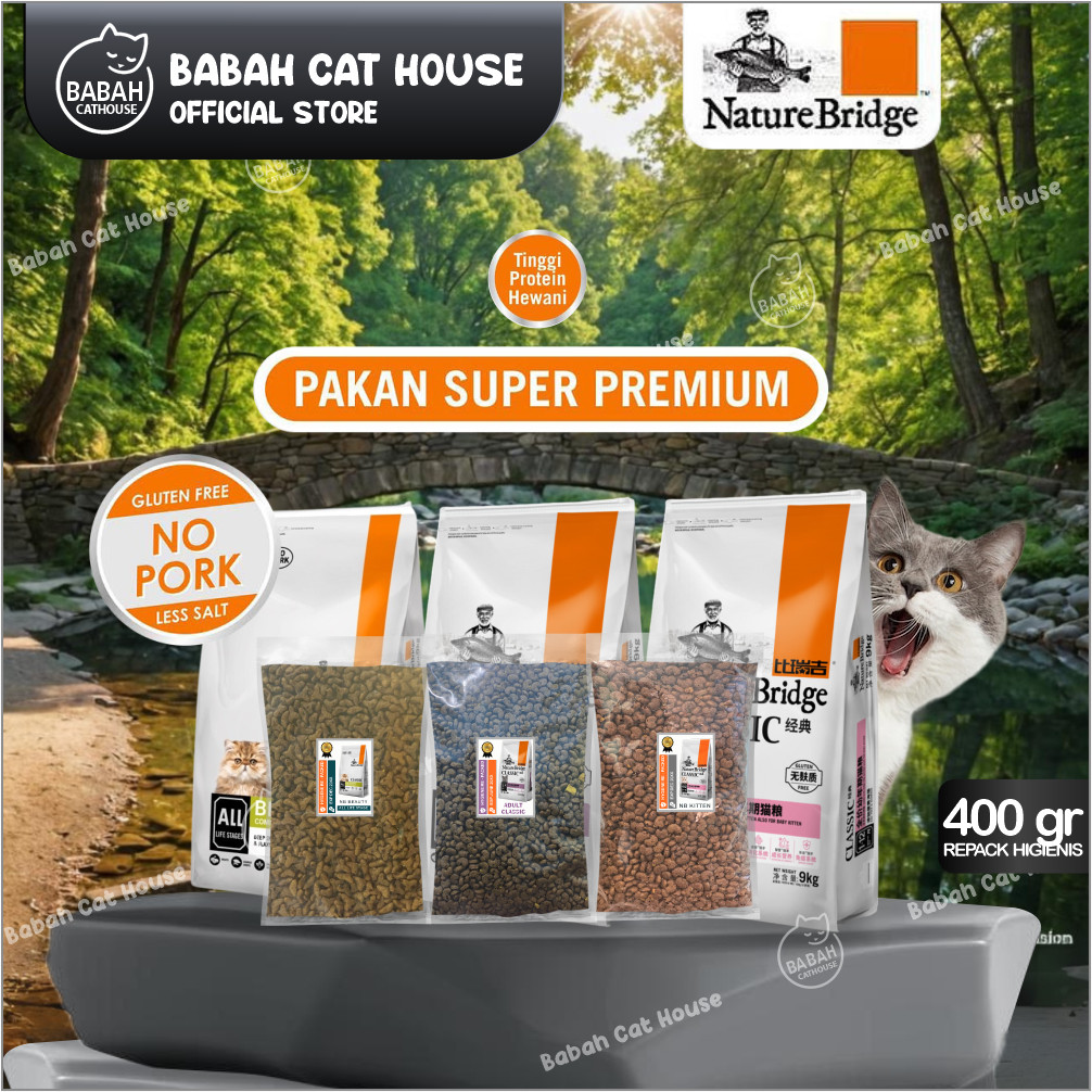 Jual NATURE BRIDGE CLASSIC 400GR Makanan Kucing Kering Nb Beauty Adult ...